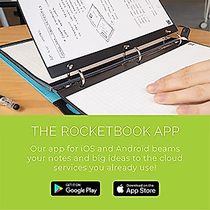 Rocketbook Filler Paper Variety Pack | Lined Wide Ruled, Dot Grid, Graph Reusable Notebook Paper (8.5" x 11") | Scannable Binder Paper | 18 Double Sided Sheets, Pen, and Cloth White