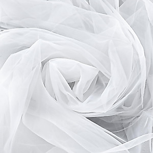White Organza Fabric 2 Yards Long 59" Wide Silk Organza Fabric Silk Organza Bridal Solid Sheer Organza Bolt for Wedding Dress Fashion Craft Decorations Silky White Sheer Organza Fabric