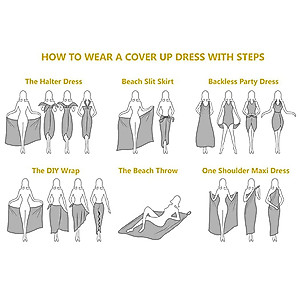 Fadalo Plus Size Spaghetti Strap Cover Up Beach Backless Wrap Long Dress (Black, xx_l)