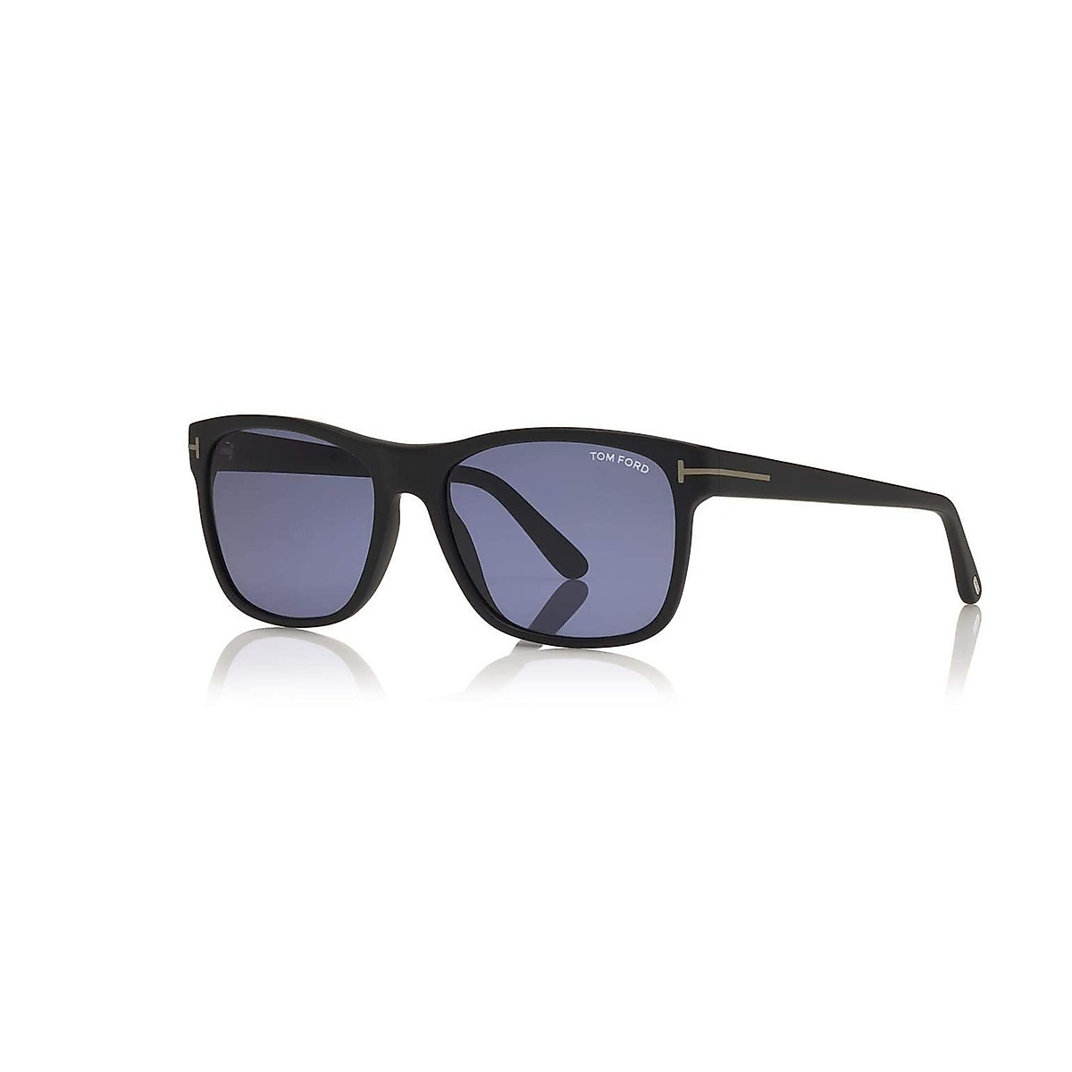 Tom Ford FT0698 02V 59MM Matte Black/Blue Smoke Geometric Square Sunglasses for Men + BUNDLE With Designer iWear Eyewear Kit