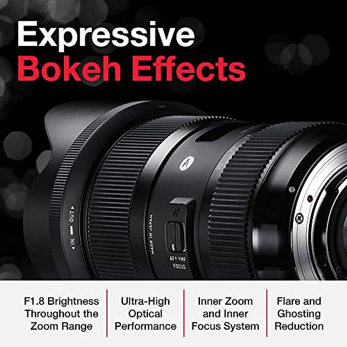 Sigma 18-35mm F1.8 for Canon Camera Bundle with Sigma 18-35 mm Canon Lens, Front and Rear Caps, Lens Hood, Lens Case, 2X 64GB SanDisk Memory Cards (7 Items), Sigma 18-35mm Art Sigma Lenses for Canon