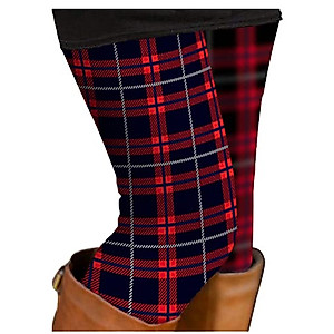 Women Reindeer and Snowflake Patterned Leggings Tights Aztec Pants Plus Size 3XL