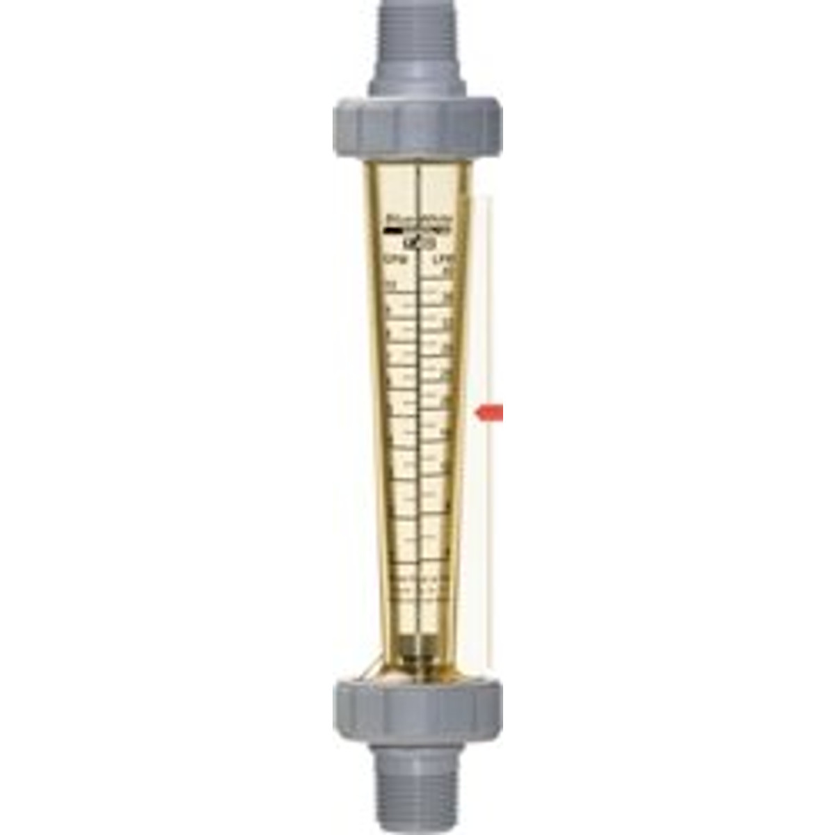 Blue And White (F-45376L-6) 0.2 - 2 GPM Flow Meter; 3/8" FNPT
