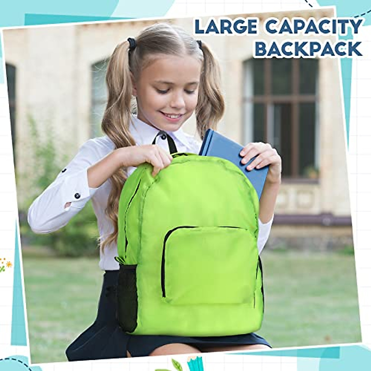 Jexine 10 Pcs Backpacks Bulk 16.5 Inch Lightweight Backpacks Student School Book Bag Book Bags for Kids for Travel (Multicolor)
