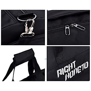 Sutmdo Gym Bags for Men and Women, Lightweight Carry-On,Sport Duffel bag with Shoe and Wet Compartments, Duffel Bag for School Practice or Overnight Travel Weekend (10black)