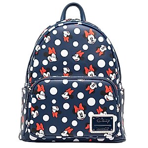 Loungefly Women's Disney Minnie Mouse Polka Dot Blue Backpack