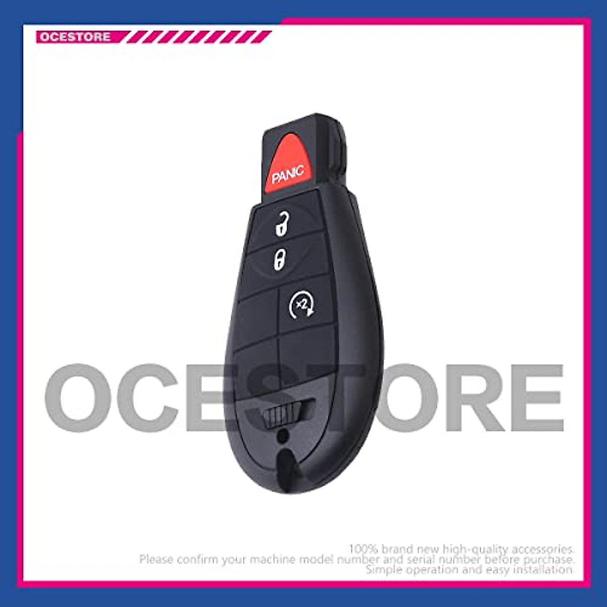 OCESTORE GQ4-53T Car Key Fob Keyless Control Entry Remote 4 Button Vehicles Replacement Compatible with Cherokee 2014-2020 68105083
