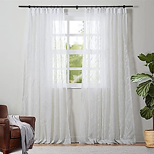 TWOPAGES Custom Made Polyester Sheer Curtain Customize Semi Drapery