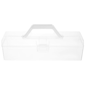 NUOBESTY Decorative Storage Boxes Box transparent paint brush case water color pens case paint brush case The Four Treasures of the Study writing Storage Box portable Tool box