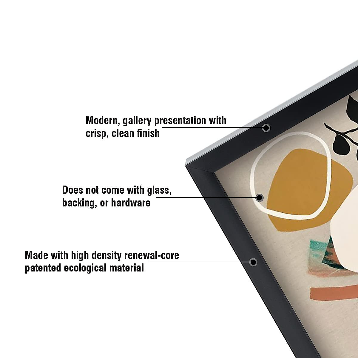 Gotham Deep Gallery Frames - 3 Pack of Professional Gallery Frames for Canvas, Paintings, Presentation & More! - [Black - 16x20"]