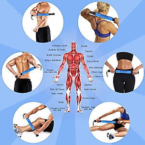 Sportneer Adjustable Ankle Weights+Handheld EVA Foam Roller Massage Stick