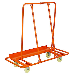 Heavy Duty Drywall Sheet Cart & Panel Dolly 1600lbs Load Capacity, Casters with Brake, Steel Construction, Powder-Coated Finish Resisting Rust and Scratching, Secure & Stable Design, Smooth Mobility