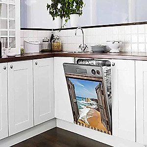 Dishwasher Magnet Cover Coastal View Twelve Apostles Victoria Australia Magnetic Refrigerator Stickers Decorative Appliance Cover Fridge Panels Metal Door Garage 23x26in