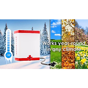 RentACoop 2-Liter(67oz) Heated Poultry Waterer for Chickens/Pigeon/Quail/etc