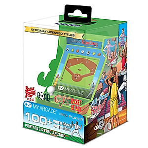 My Arcade All Star Stadium Pico Player- Fully Playable Portable Tiny Arcade Machine with 107 Retro Games, Toys for Kids, 2" Screen, Green, Small (DGUNL-4120)