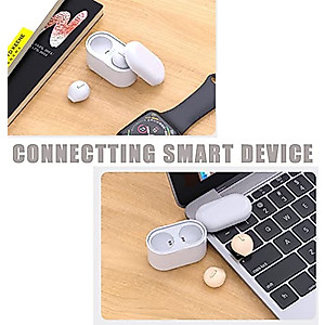 Loluka Invisible Earbuds 20 Hours Playtime Mini Bluetooth Earbuds True Wireless Earbuds Stereo HiFi Music IPX5 Waterproof Noise-Cancelling Discreet with Wireless Charging Case