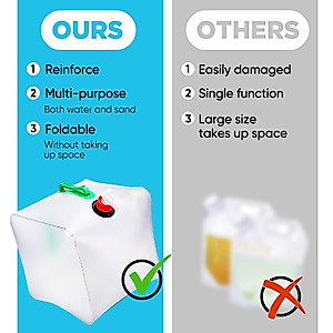 Pool Step Weights Sand Bags,4PCS Pool Ladder Above Ground Fillable Anchor Sandbags Container for Swimming Pool Steps and Collapsible Camping Water Storage Container,11" x 11"