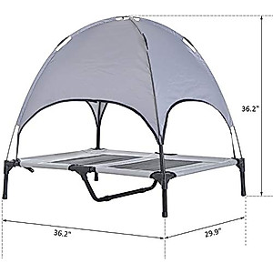 KINAMADE Elevated Pet Bed,Cooling Pet Cot for Large Medium Small Dog/Cat-Portable for Camping,Durable Frame with Breathable Mesh-Good for Summer Beach Sunbathing