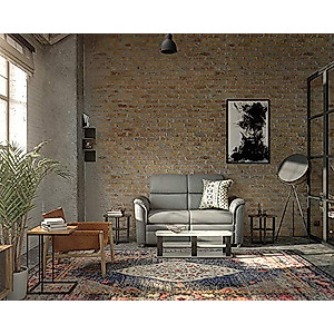 Furinno JAYA Oval End Table, Two, Walnut