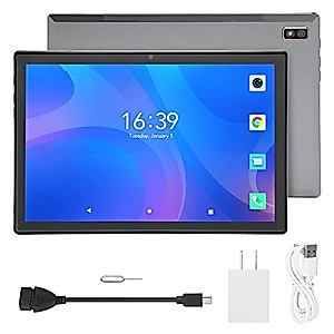 Honio 10.1 Inch Tablet, US Plug 100-240V 12GB RAM 256GB ROM Tablet PC 8MP Front 16MP Rear 12.0 (Iron Gray)