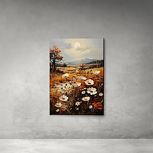 Samsung Frame TV Art Wildflower Field, Flower Meadow, Vintage print, Canvas Prints, Art Print