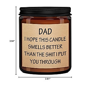Father's Day Gifts from Wife Son Daughter Father's Day Gifts for Dad Men Birthday Gift Ideas Gag Unique Cool Gifts for Dads Step Dad Bonus Dad New Dad Gifts Funny Fathers Day Candle for Men
