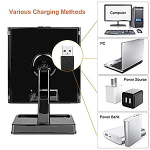 KXA Tri-Fold Makeup Mirror, Light Up Mirror/LED Lighted Make-Up Mirror 2 X 3X Magnifying Illuminated Cosmetic Mirror with LED Lights Desk Free Standing