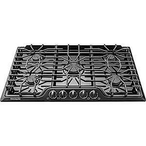 FFGC3626SB 36 ADA Compliant Built-In Gas Cooktop With 5 Sealed Burners 51000 BTU Total Output Continuous Grates Low Simmer Burner And Color-Coordinated Control Knobs: