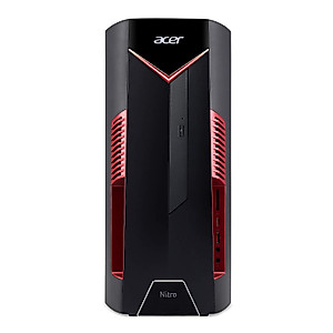 Acer Nitro 50 N50-600-UR1H Desktop, 9th Gen Intel Core i5-9400F, NVIDIA GeForce GTX 1650 Graphics with 4GB GDDR5, 8GB DDR4, 512GB SSD, Windows 10 Home