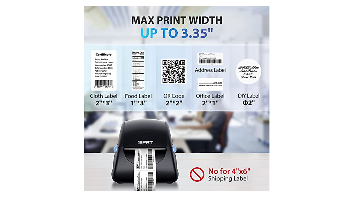 iDPRT Dual Label Maker Bundle: Wide & Quick Thermal Labels