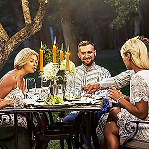 Beeswax Taper Candles 100% Natural Pure Refined Unscented and Decorative - with Chemical Free Cotton 12 Pack BOUNS Get a Free DRIPLESS Beeswax Lighter Wick Made in USA Since 1956 4 Hours