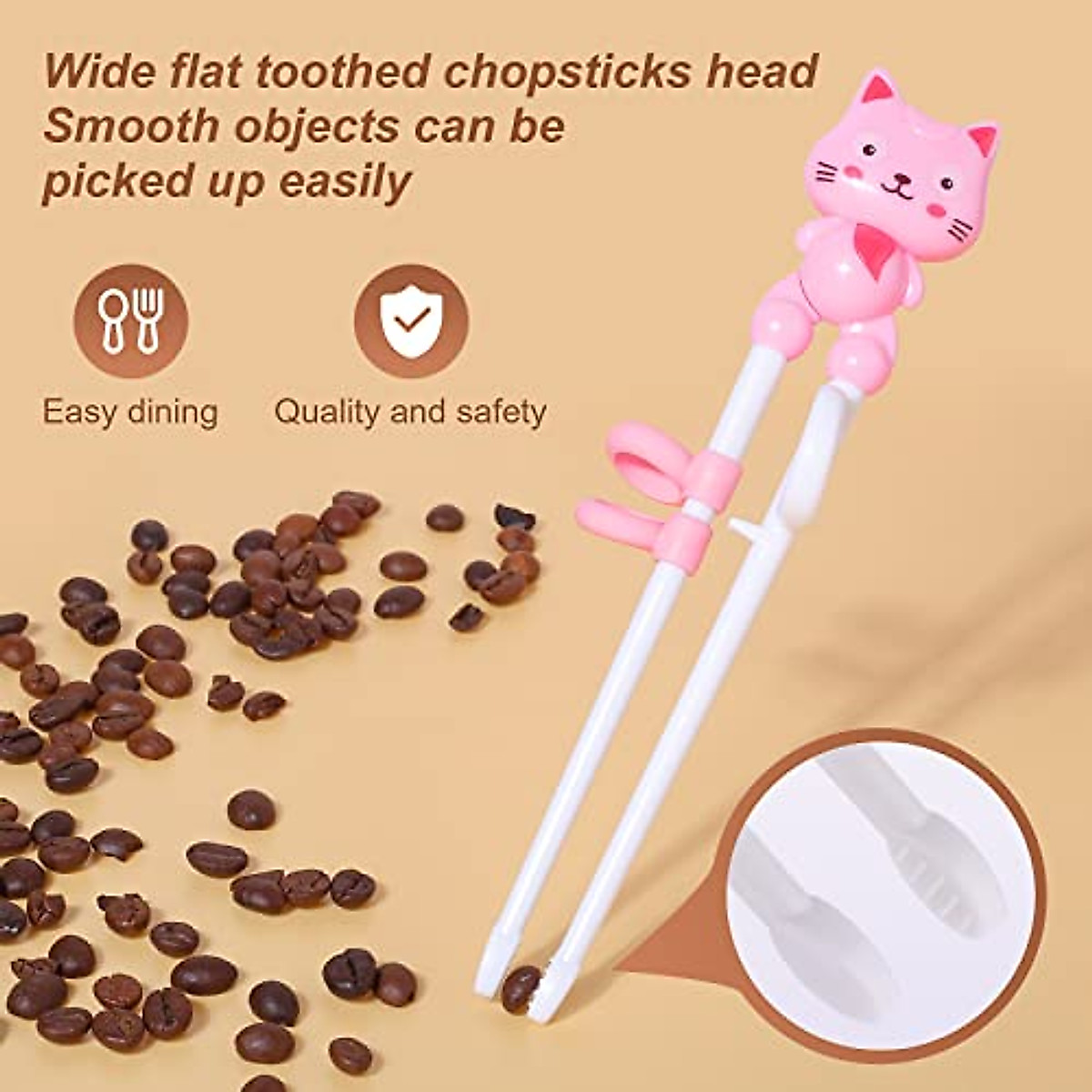 Abeillo 2 Pairs Animals Training Chopsticks for Beginners Adults, Reusable Training Chopsticks with Chopstick Helper for Kids Learning Chopstick