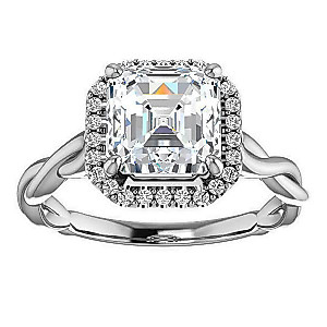 JEWELERYN Wedding Bridal Ring Set, Bridal Statement Ring, Moissanite Engagement Ring Set, 2 CT Asscher Cut, 925 Sterling Silver in Prong Set, VVS1 Clarity, Best Gift for Her (8)