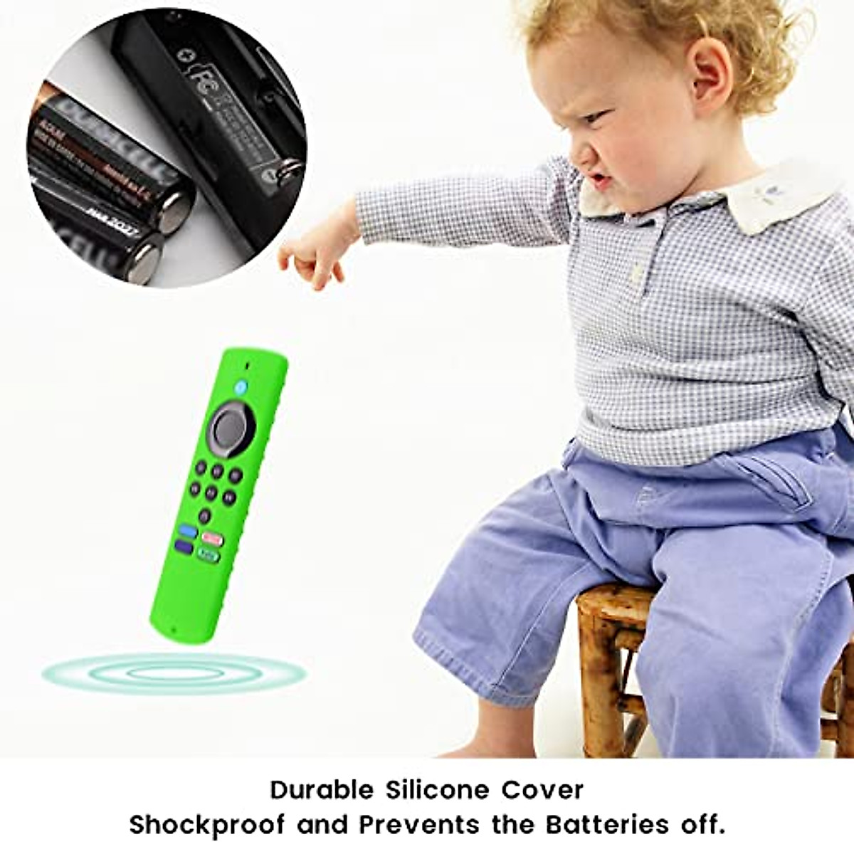 Remote Cover Replacement for Fire TV Stick Lite 2nd Gen. 2022 Controller, Silicone Case with Lanyard, Glowing in The Dark