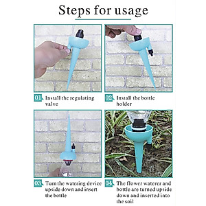 Sanyuan Plant Automatic Watering Device 6 Packs Garden Drip Irrigation Drip Plant Watering Pile Watering Tip Outdoor Indoor Potted Plant can be Adjusted to Slowly Release Drip Watering Device