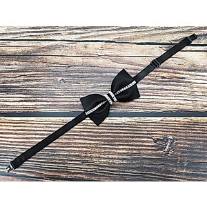 Men's 100% Satin Silk Luxury Crystal Rhinestone Shining Pre-tied Solid Bow Ties Bling Bowties