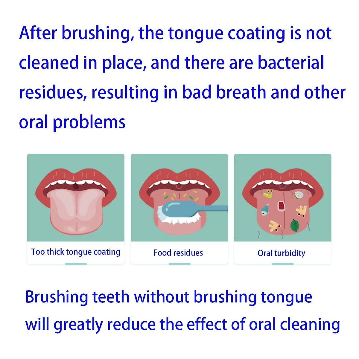 SAMOKA Tongue Brush,5 PCS Tongue Scraper,Tongue Cleaner,Tongue Scraper Brush,Tongue Cleaner Brush,Tongue Brushes Helps Fight Bad Breath Suitable for Adults and Children