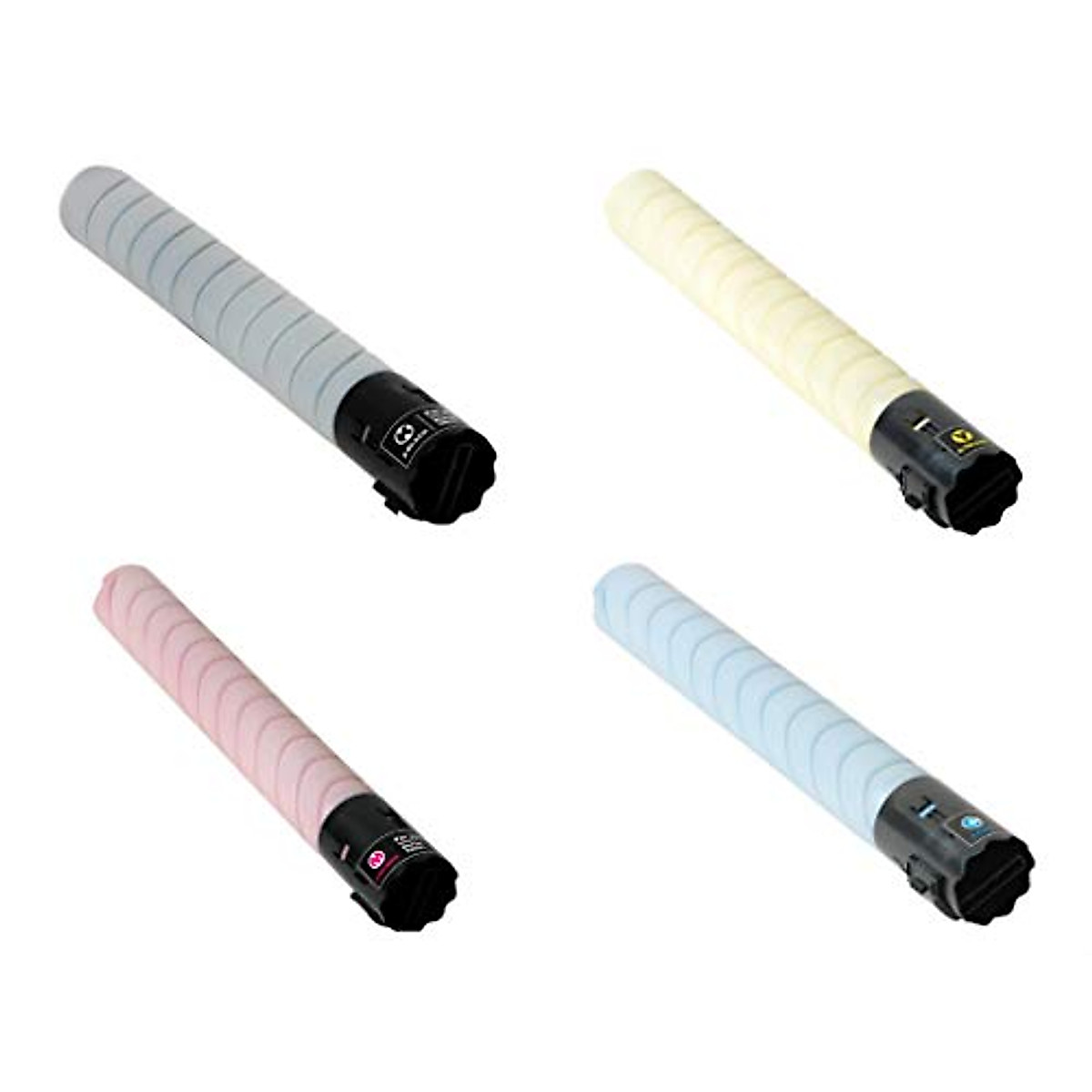 Konica Minolta TN321K TN321C TN321M TN321Y Bizhub C224 C284 C364 Toner Cartridges Set (Black Cyan Magenta Yellow, 4-Pack) in Retail Packaging