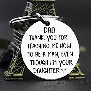 Dad Keychain From Daughter Step Dad Gifts for Dad From Daughter Dad Birthday Gift Best Dad Ever Gifts Father's Day Thanksgiving Valentine’s Day Keychain to Papa
