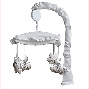 BabyFad Minky White 9 Piece Baby Crib Bedding Set