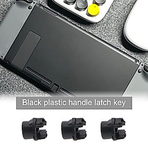 Micro Traders 4PCS Release Eject Lock Buttons Compatible with Nintendo Switch Compatible with Joy-Con Controllers Replacement Parts Plastic Black, EC|153