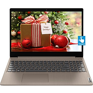 2022 Lenovo IdeaPad 3 15.6" HD Touch Screen Laptop, Intel Dual-Core i3-1115G4 Up to 4.1GHz, 8GB DDR4 RAM, 512GB PCI-e SSD, Webcam, WiFi 5, HDMI, Bluetooth, Windows 10 S - Almond + TiTac Card