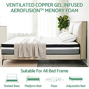 Queen Size Mattress, 12 Inch Hybrid Queen Mattress in A Box, Memory Foam & Individually Pocket Spring for Pain Relief, Medium Firm Queen Mattresses