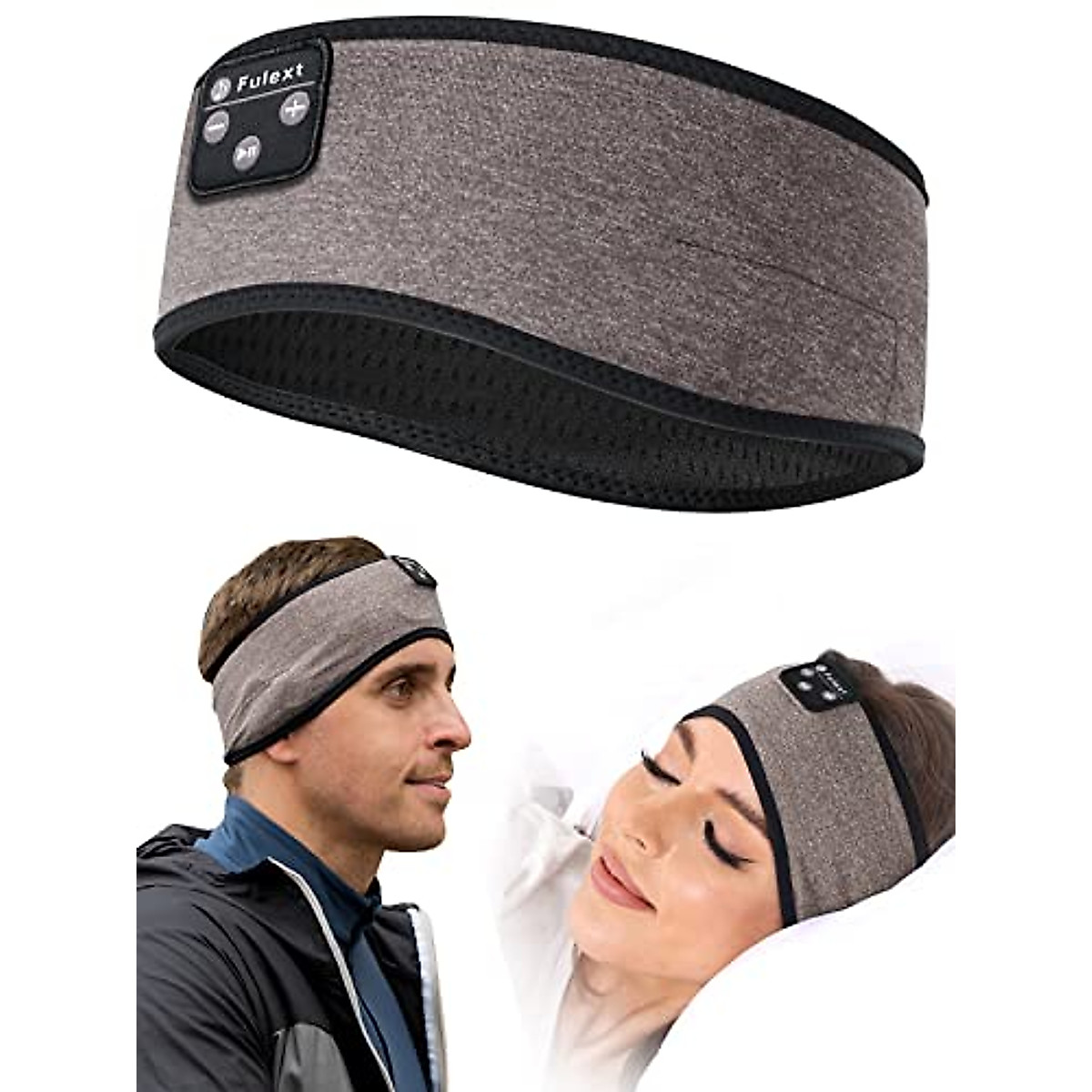 Fulext Sleep-Headphones-Bluetooth-Sleeping-Headband - Sleeping Headphones for Side Sleeper, Elastic Music Band Cozy ASMR Wireless Eye Mask Valentines Day Gifts for Her Him Wife Husband Women Men