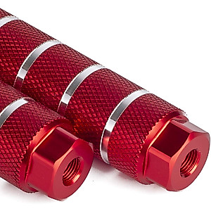 SMALL STAR Bike Pegs 2Pcs Aluminum Alloy Anti-Skid Lead Foot Bicycle Pegs 3/8 inch Axles