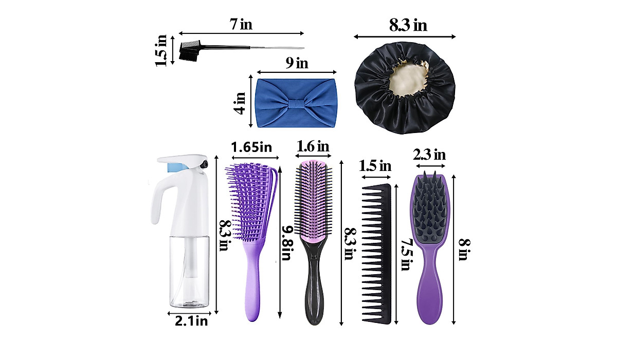 12Pcs Curly Hair Brush Set - Perfect for 3a to 4c Textures