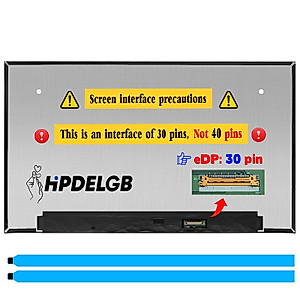 HPDELGB for Dell Latitude 3420 7400 7410 7420 7430 P135G001 P135G002 P144G New LCD Display Screen Replacement FHD 14.0 inch 30PIN 1920x1080 IPS (Non-Touch Screen)