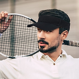 Trendy Apparel Shop XXL Oversize Solid Cotton Adjustable Sun Visor - Red - 2XL