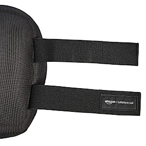 AmazonCommercial Non-Marring Polyester-Cap Knee Pads, 5.75 in, Black, 1 pair