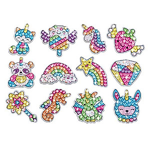 Creativity for Kids Big Gem Diamond Painting Kits: Magical Stickers and Suncatcher DIY Kit - Diamond Art for Kids, Unicorn Gifts for Girls Ages 6-8+